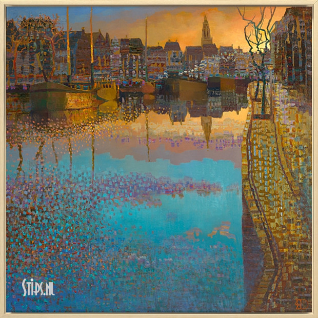 The Golden Tower - Ton Dubbeldam - Giclée schilderij - stips.nl