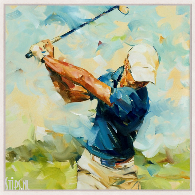 Golf Swing - Dorus Brekelmans | Giclee op canvas | stips.nl